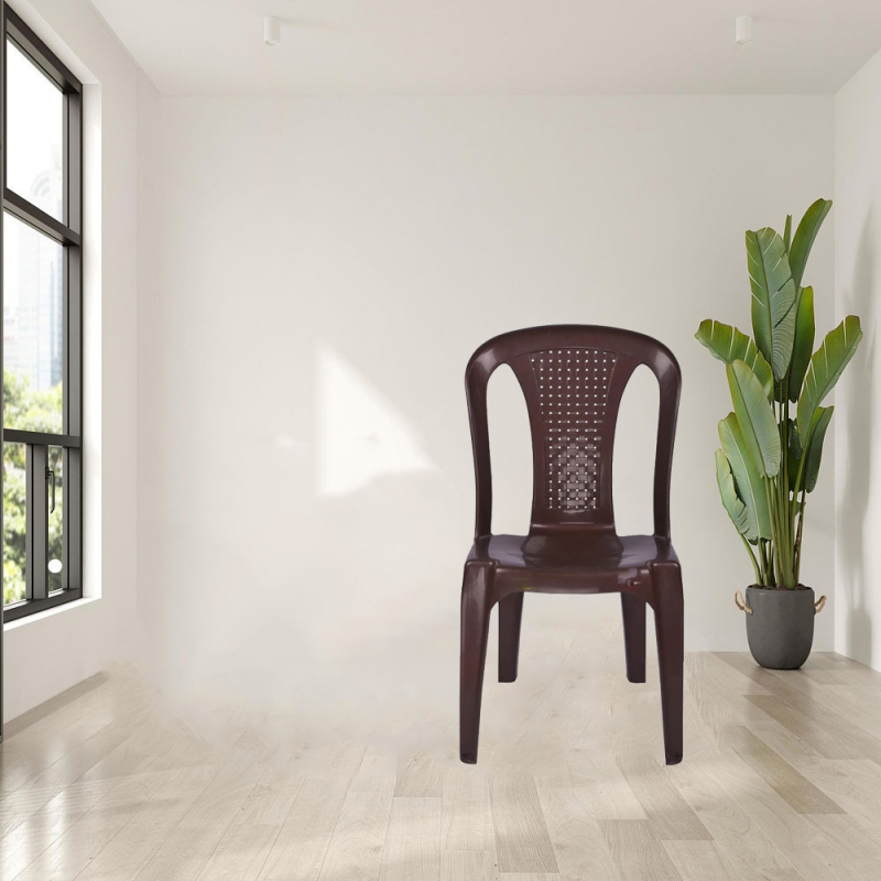 Buy National Alto Chair - Made Of Plastic - Dark Brown Color - Decornt.com